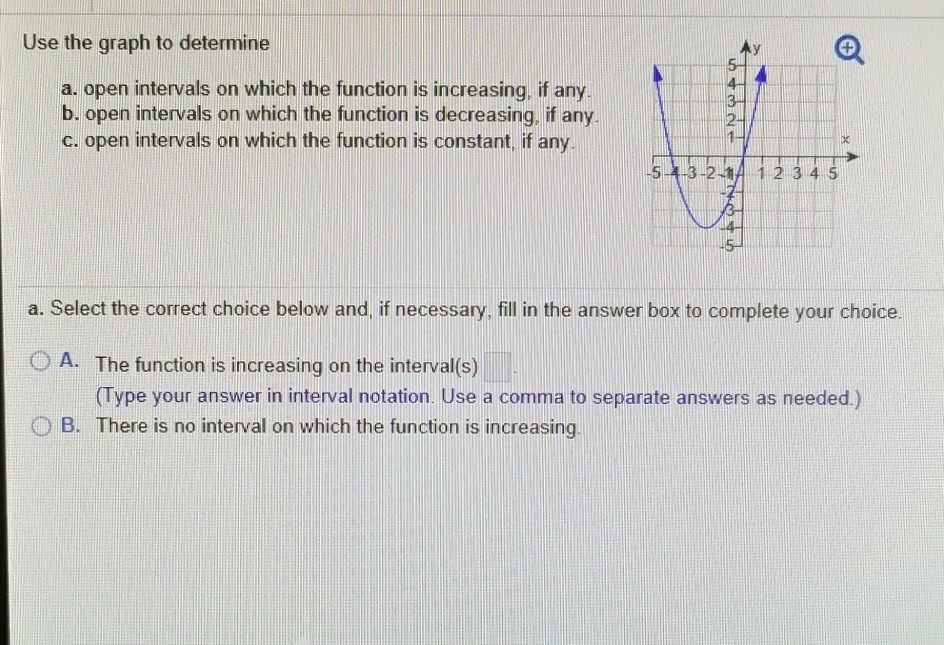 Solved Use the graph to determine a. open intervals on | Chegg.com