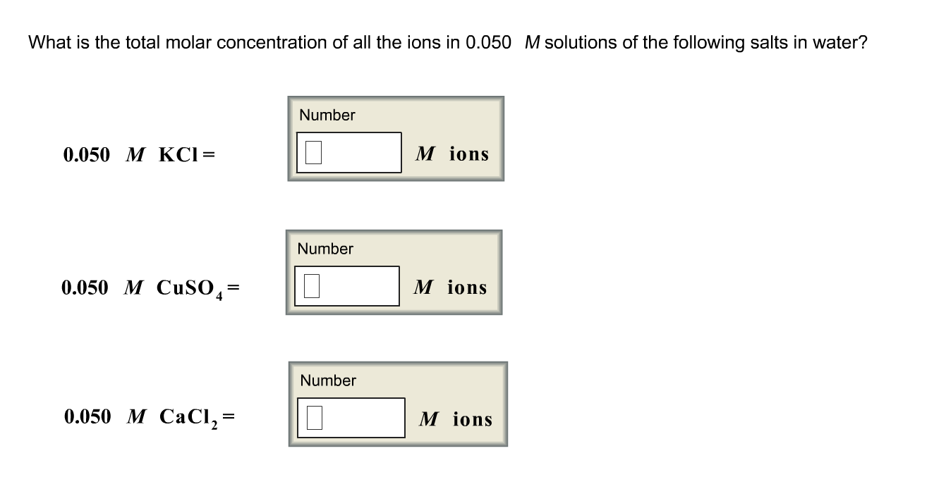 Solved What Is The Total Molar Concentration Of All The Ions Chegg solved-what-is-the-total-molar-concentration-of-all-the-ions-chegg