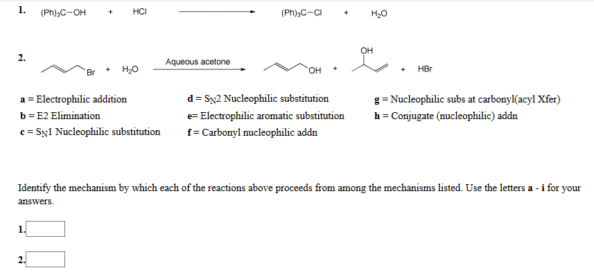 Solved a = Electrophilic addition b = E2 Elimination c = | Chegg.com
