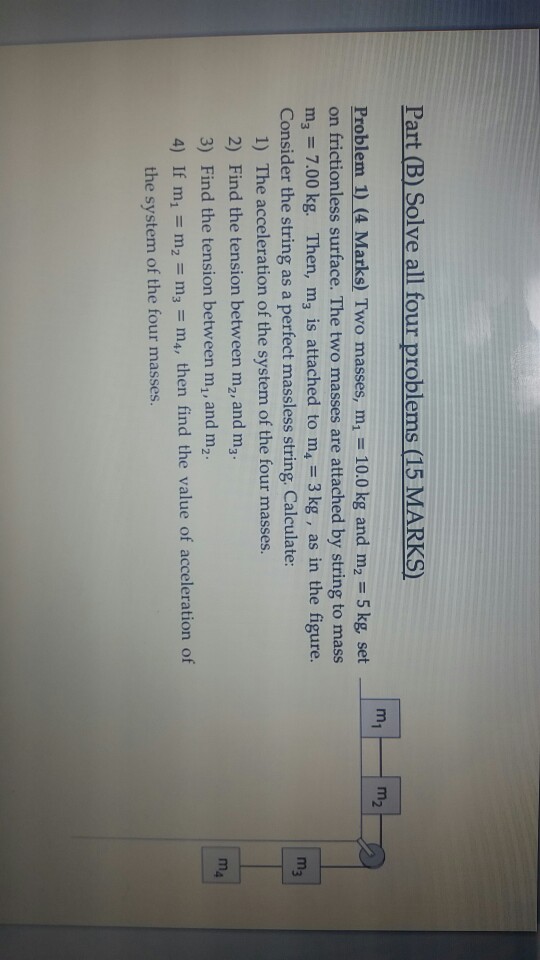 Solved Part (B) Solve all four problems (15 MARKS) m1L | Chegg.com