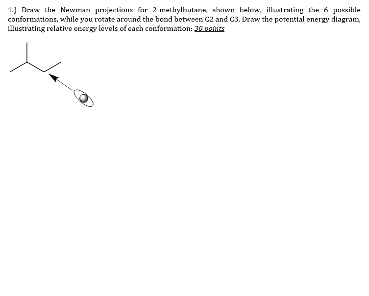 Solved Draw the Newman projections for 2-methylbutane, shown | Chegg.com