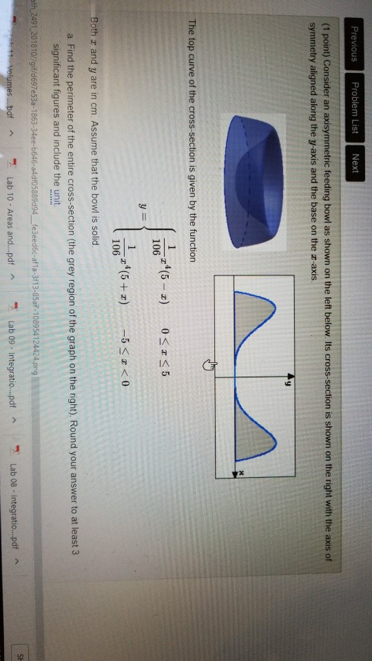Solved Previous Problem ListNext (1 point) Consider an | Chegg.com