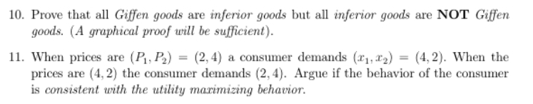 Solved 10. Prove that all Giffen goods are inferior goods | Chegg.com