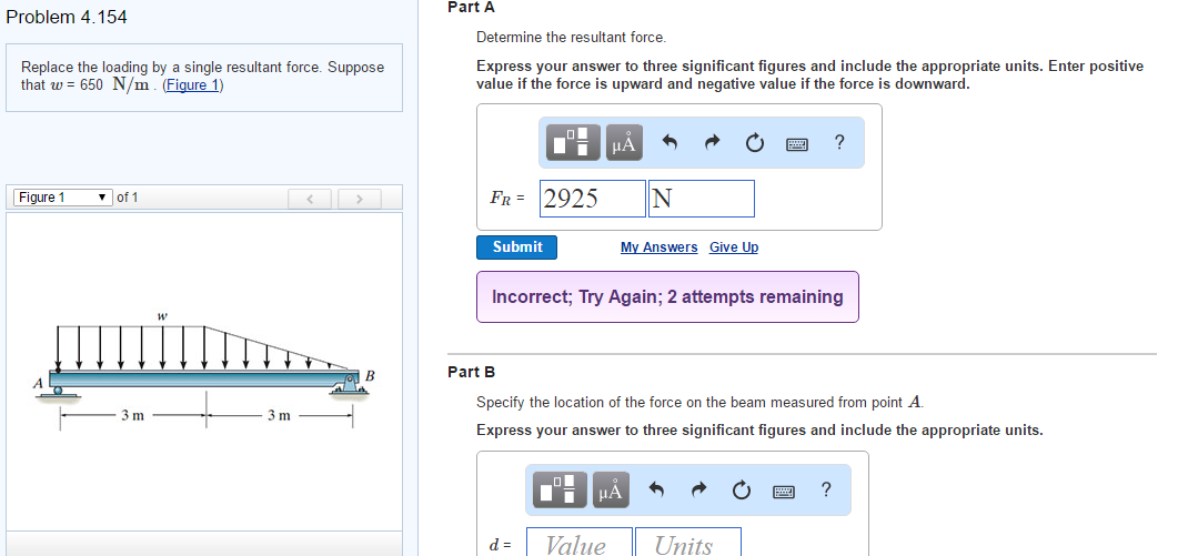 Solved Replace the loading by a single resultant force. | Chegg.com