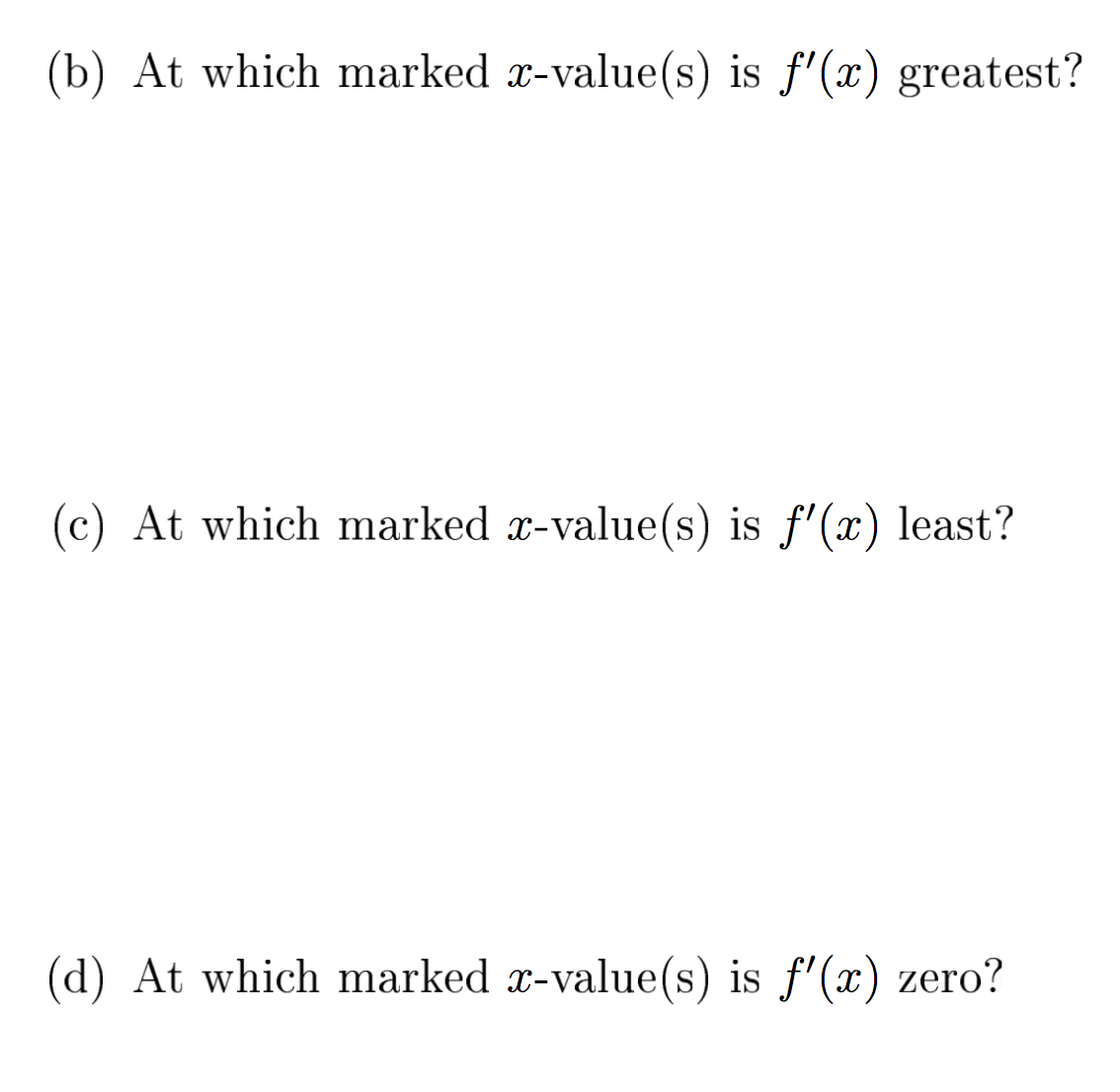Solved 2 6 Use The Graph Of F Given Below To Answer The 