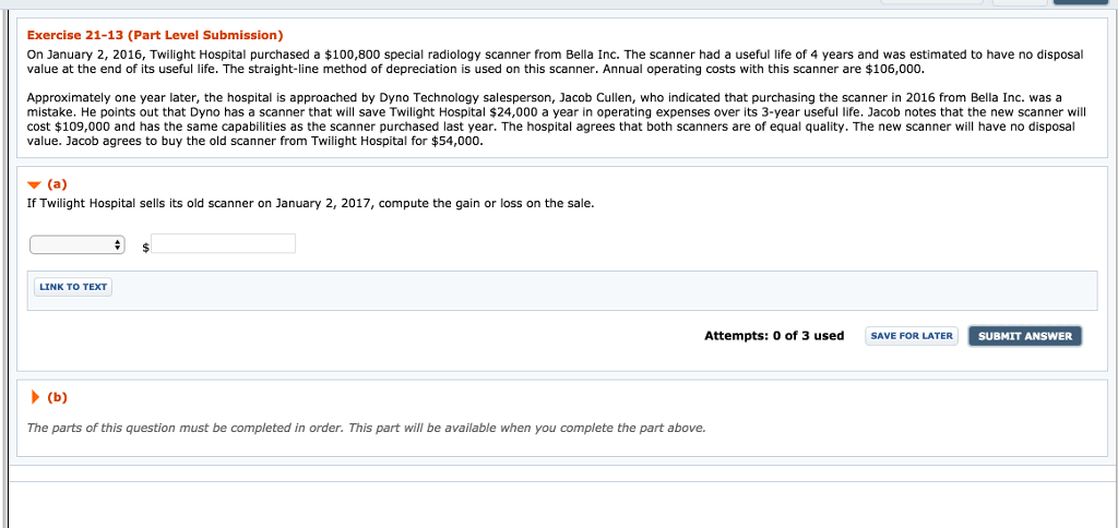 Solved PRINTER VERSION BACK NEXT Exercise 20-4 (Part Level | Chegg.com