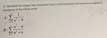 Solved Use either the integral Test; Comparison Test; or | Chegg.com