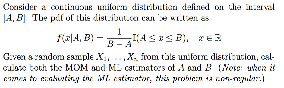 Solved Consider a continuous uniform distribution defined on | Chegg.com