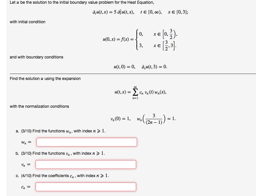 Solved 7.3-Heat-Equation Let uu be the solution to the | Chegg.com