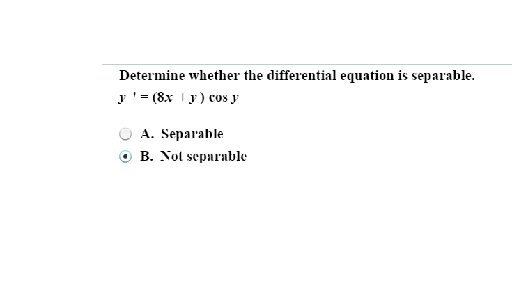 Solved Determine Whether The Differential Equation Is