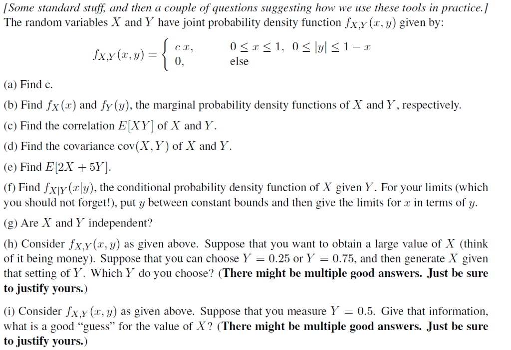 The random variables X and Y have joint probability | Chegg.com