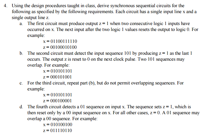 Solved Using the design procedures taught in class, derive | Chegg.com