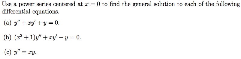 Solved Use a power series centered at x = 0 to find the | Chegg.com