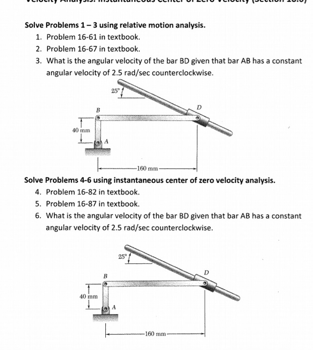 Solved Solve Problems 1-3 using relative motion analysis. | Chegg.com