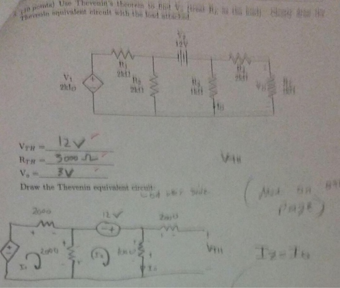 Solved Use Thevenin's theorem to find V_o Thevenin | Chegg.com