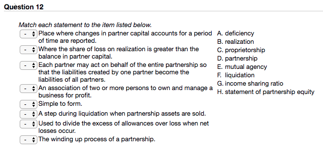 Solved Match each statement to the item listed below. Place | Chegg.com