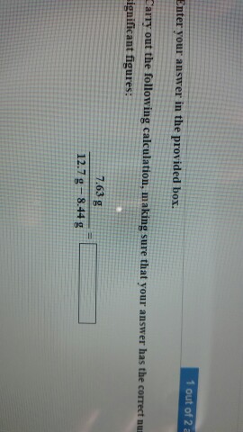 Solved Carry out the following calculation, making sure that | Chegg.com