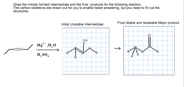 Solved Draw the initially formed intermediate and the final | Chegg.com