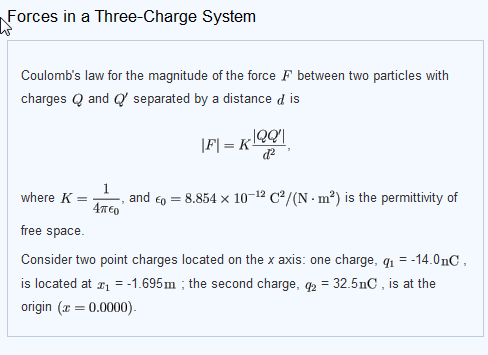 Solved What is the net force exerted by these two charges on | Chegg.com