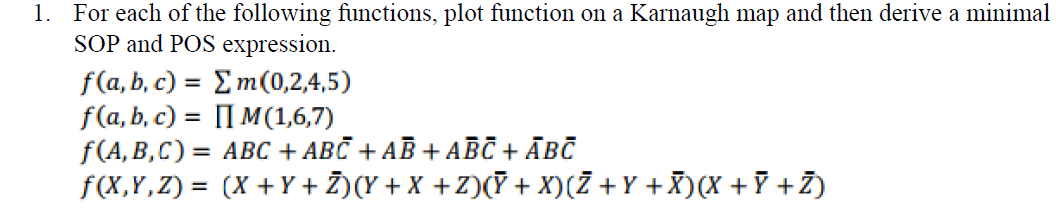 Solved For each of the following functions, plot function on | Chegg.com