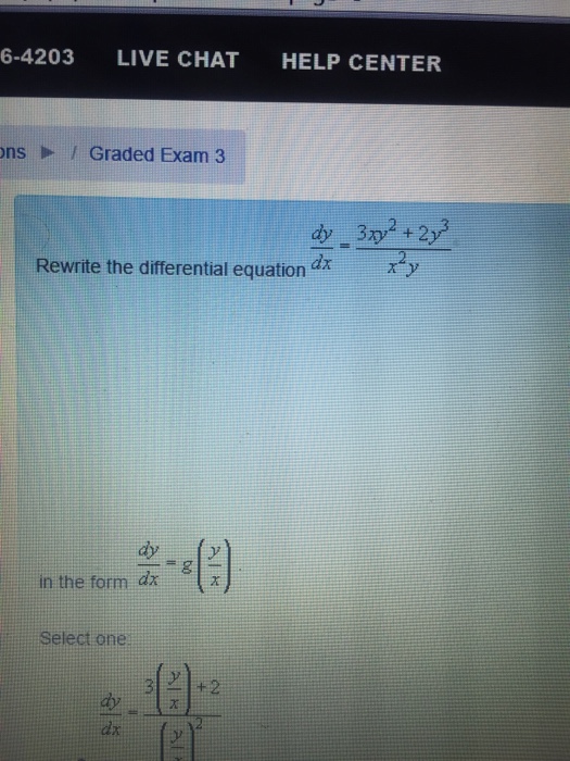 Solved Rewrite the differential equation dy/dx = 3xy^2 + | Chegg.com