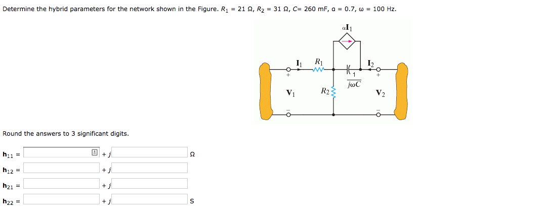 Solved Determine the hybrid parameters for the network shown | Chegg.com