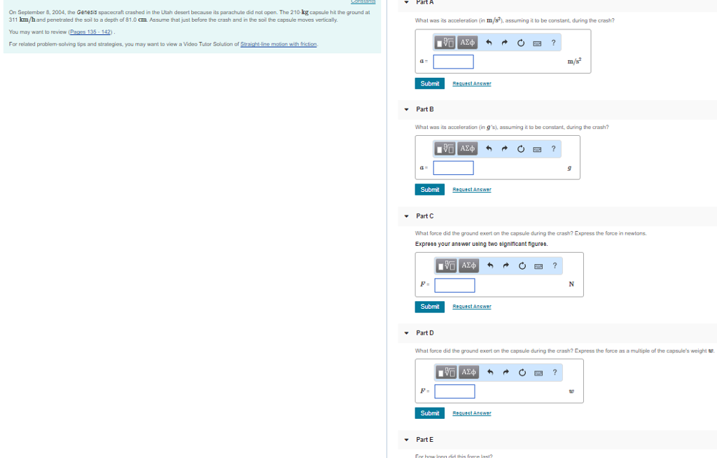 Solved On September &,2004, the GenesiS spacecraft crashed | Chegg.com