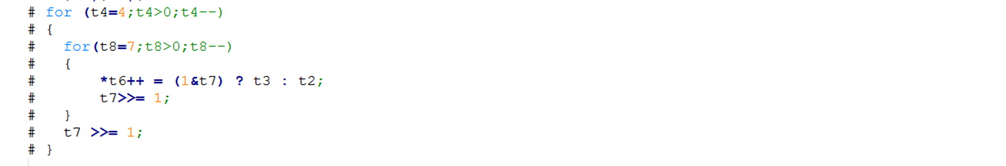 Solved Translate this code into assembly language # for (t | Chegg.com