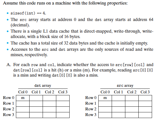 Solved 6.35 Consider the following matrix transpose | Chegg.com