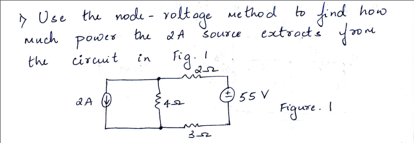 Solved Use the node - voltage Method to find how much power | Chegg.com