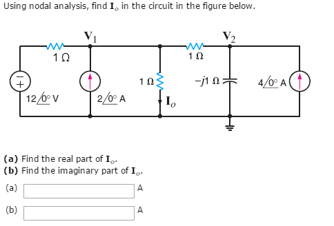 Solved Using nodal analysis, find Io in the circuit in the | Chegg.com