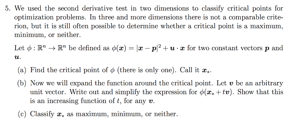 Solved We used the second derivative test in two dimensions | Chegg.com