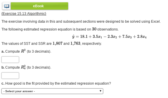 Solved eBook er The exercise involving data in this and | Chegg.com