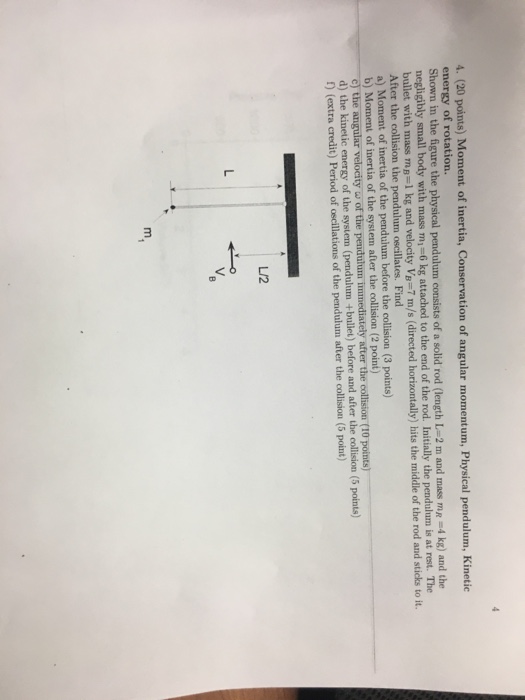Solved Moment Of Inertia Conservation Of Angular Momentum