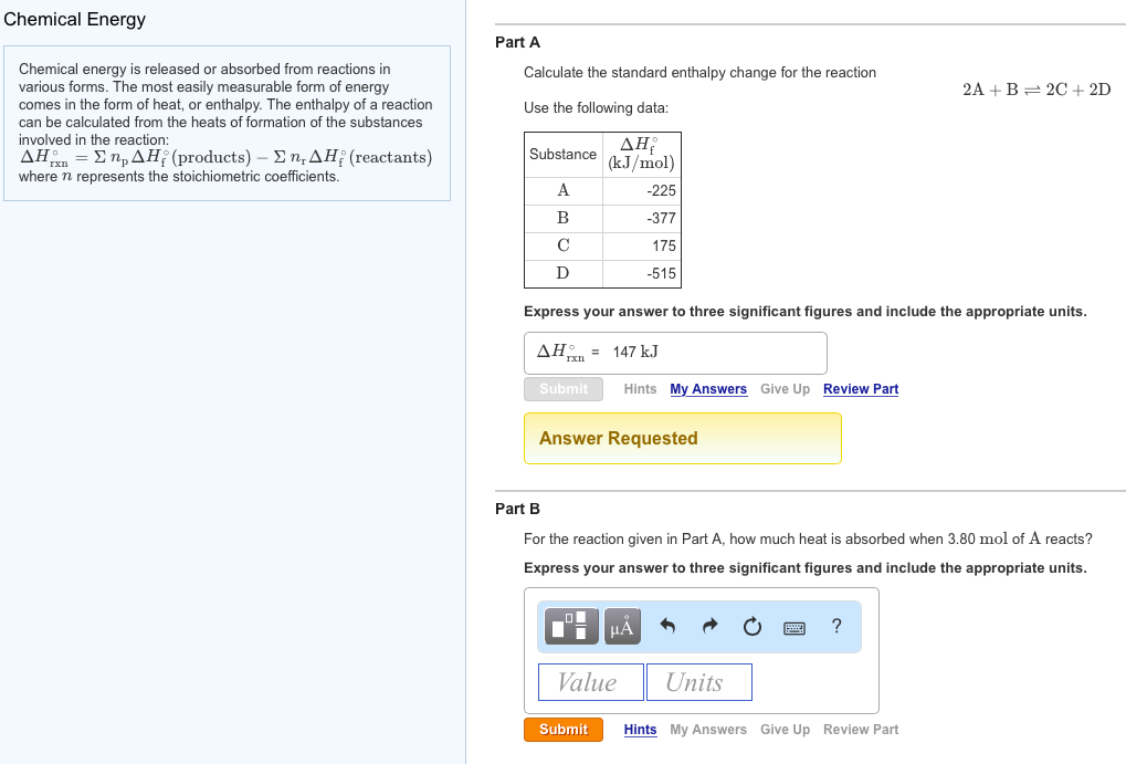 Solved Chemical energy is released or absorbed from | Chegg.com