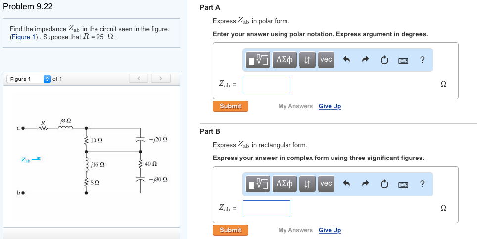 Solved Find the impedance Z_ab in the circuit seen in the | Chegg.com