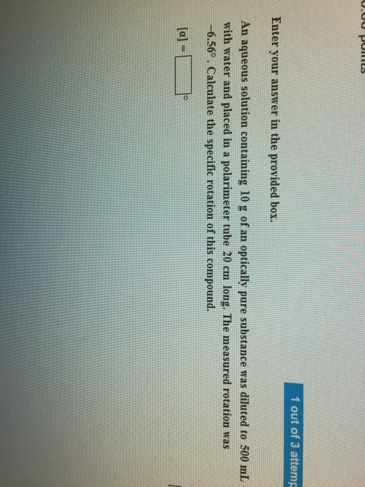 Solved Calculate the specific rotation of this compound? | Chegg.com