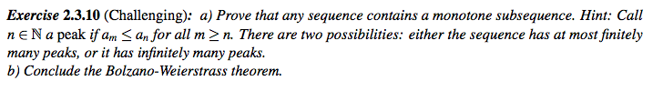 Solved Prove that any sequence contains a monotone | Chegg.com