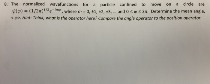 Solved The normalized wavefunctions for a particle confined | Chegg.com
