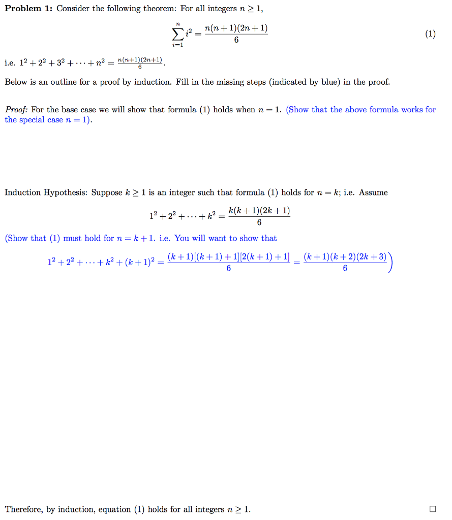 Solved Problem 1: Consider the following theorem: For all | Chegg.com