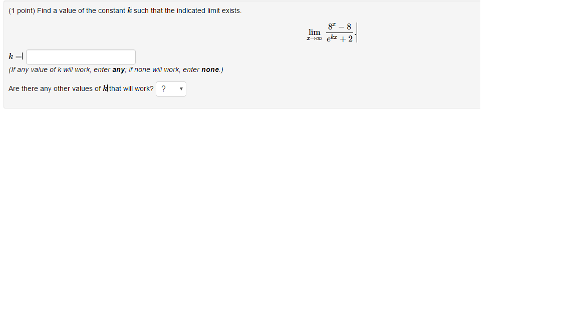 Solved Find A Value Of The Constant K Such That The
