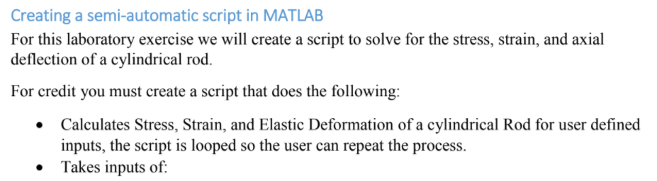 Creating a semi-automatic script in MATLAB For this | Chegg.com