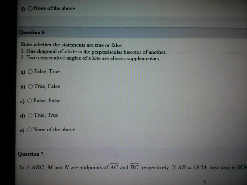 Solved State whether the statements are true or false One | Chegg.com