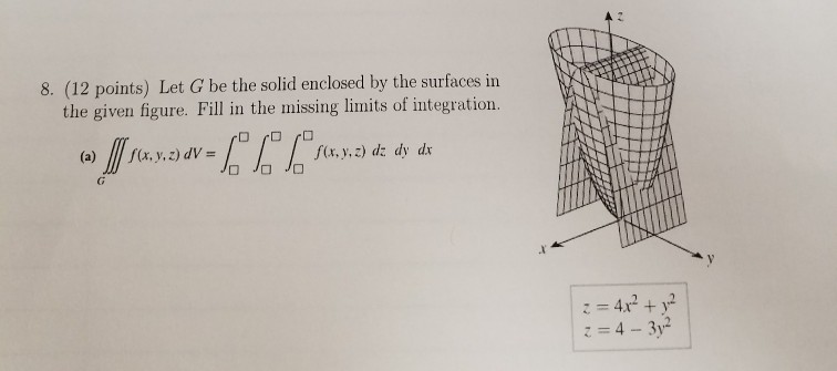 Solved Let G be the solid enclosed by the surfaces in the | Chegg.com