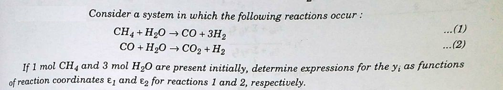 Solved Consider system in which the following reactions | Chegg.com