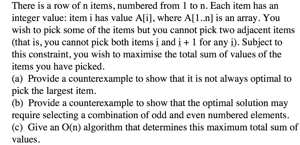 Solved THIS QUESTION IS AN ALGORITHM PROBLEM, PLEASE USE | Chegg.com