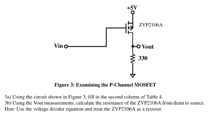 Figure 3: Examining the P-Channel MOSFET 3a) Using | Chegg.com