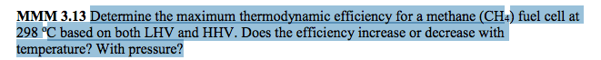 Determine the maximum thermodynamic efficiency for a | Chegg.com