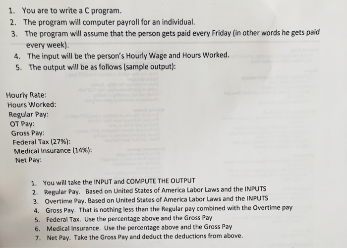 Solved You are to write a C program. The program will | Chegg.com