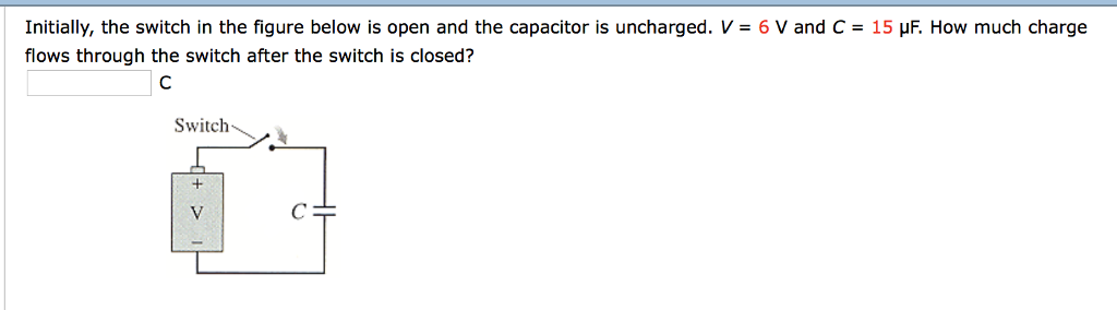 Solved Initially, the switch in the figure below is open and | Chegg.com